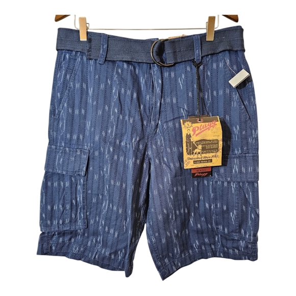 Plugg | Shorts | Nwt Plugg Mens Blue Cargo Shorts | Poshmark